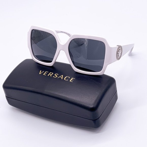 Versace | Accessories | New Versace Ve4453 3487 White Square Versace ...